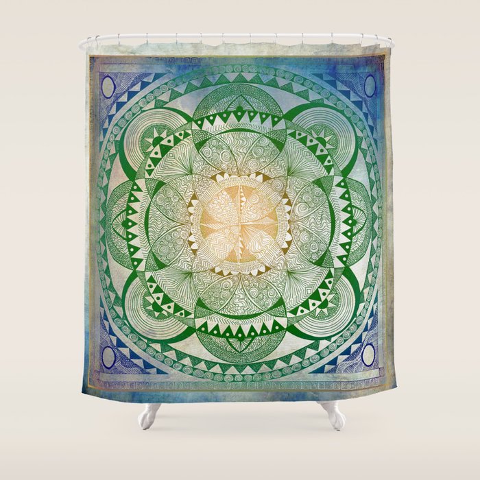 Metta Mandala, Loving Kindness Meditation Shower Curtain by brenda ...