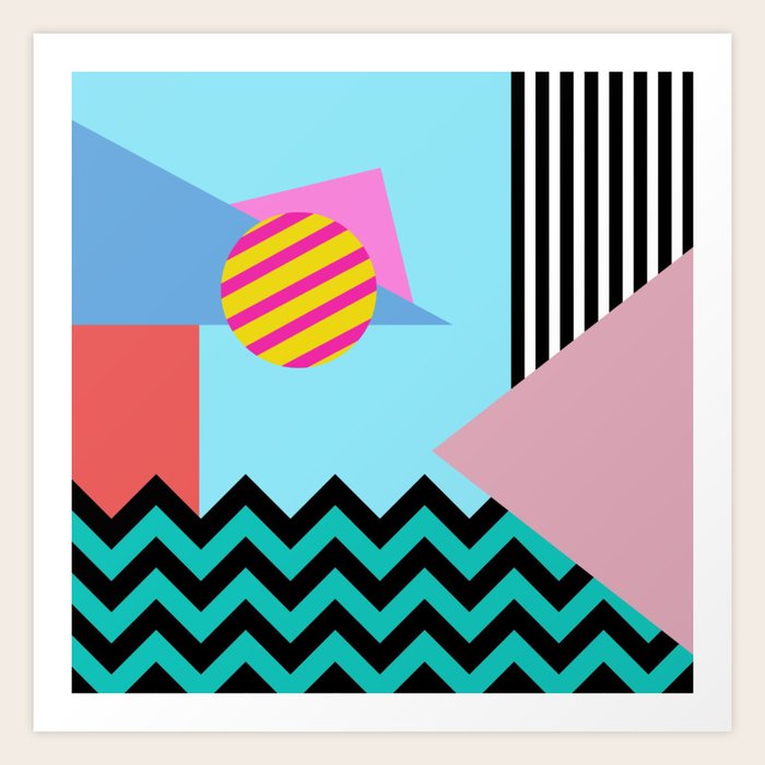 80s Memphis Design Pattern Art Print by Stay Rad | Society6