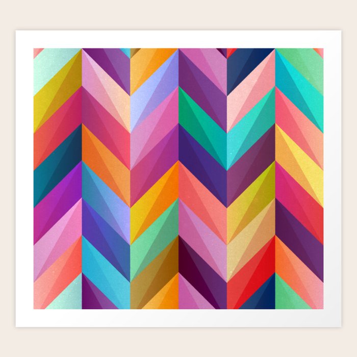 Rainbow Chevron Template