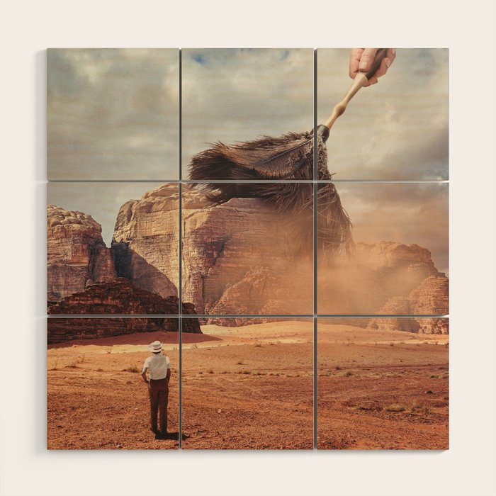 feather dusting wall