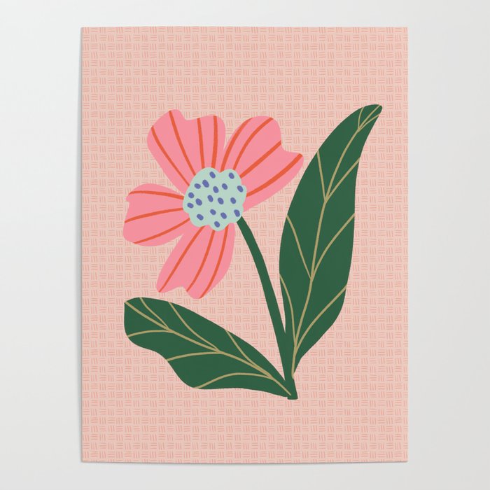 Spring Pink Flower Poster by Gabi Thomeu | Society6