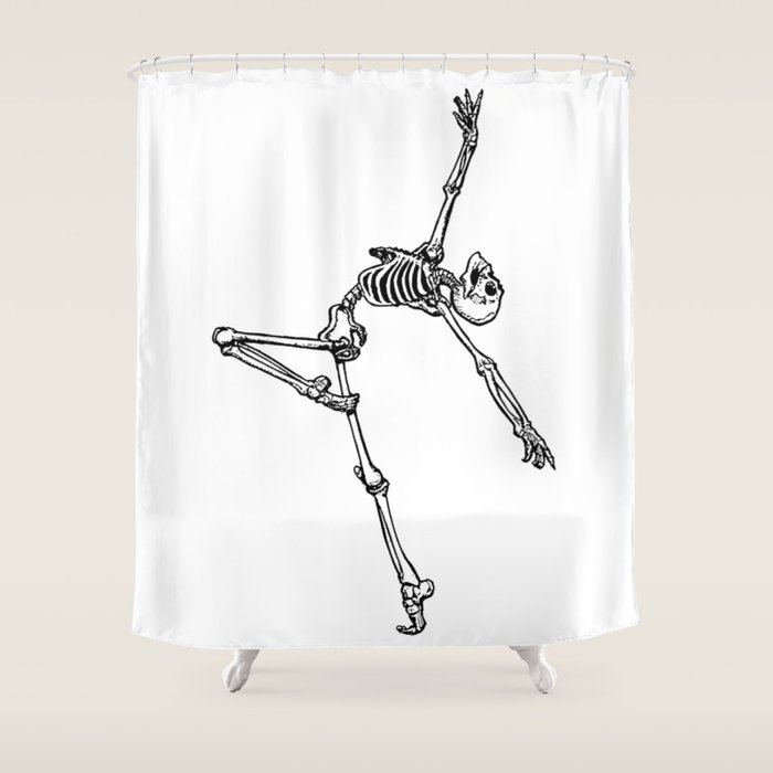 Ballet Skeleton Shower Curtain by Original DNA Plus | Society6