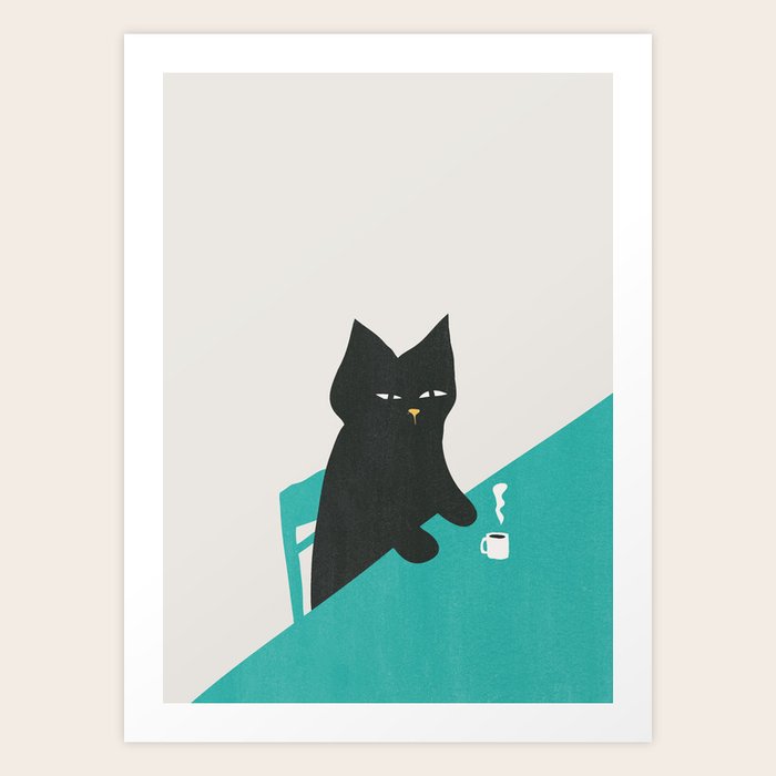 black cat print
