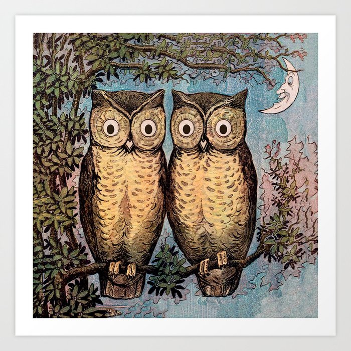 Vintage Owl Art Prints
