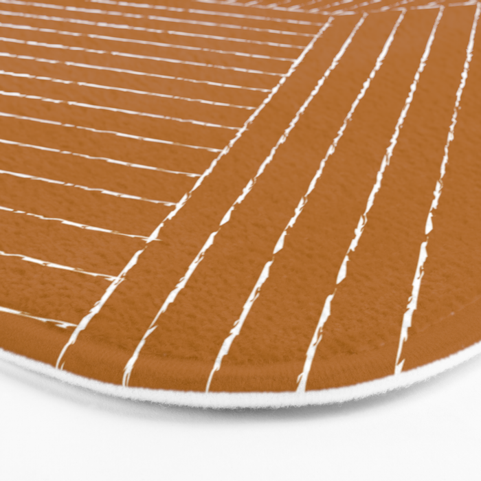 rust colored bathroom runner