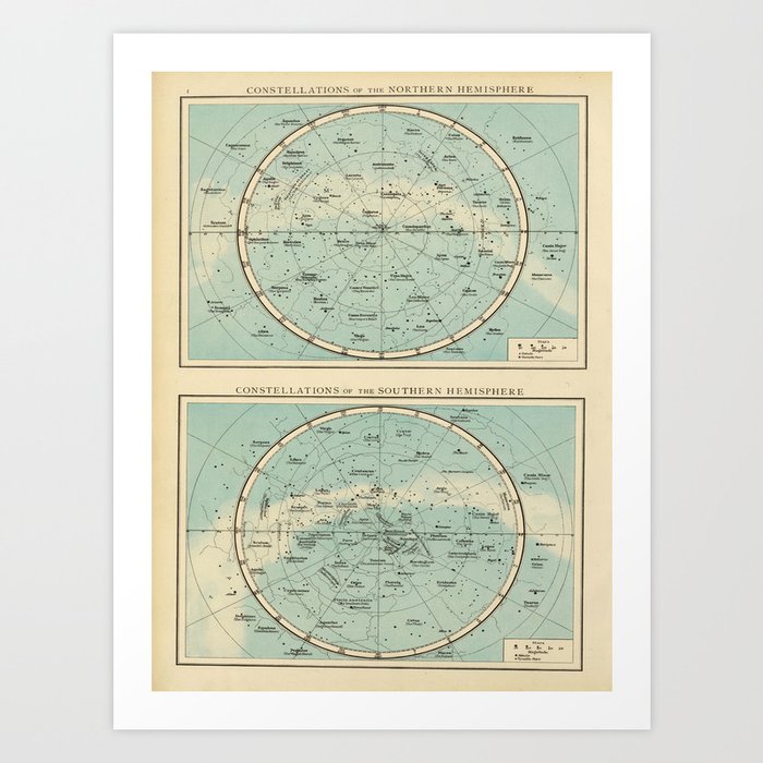 Vintage Constellations Map