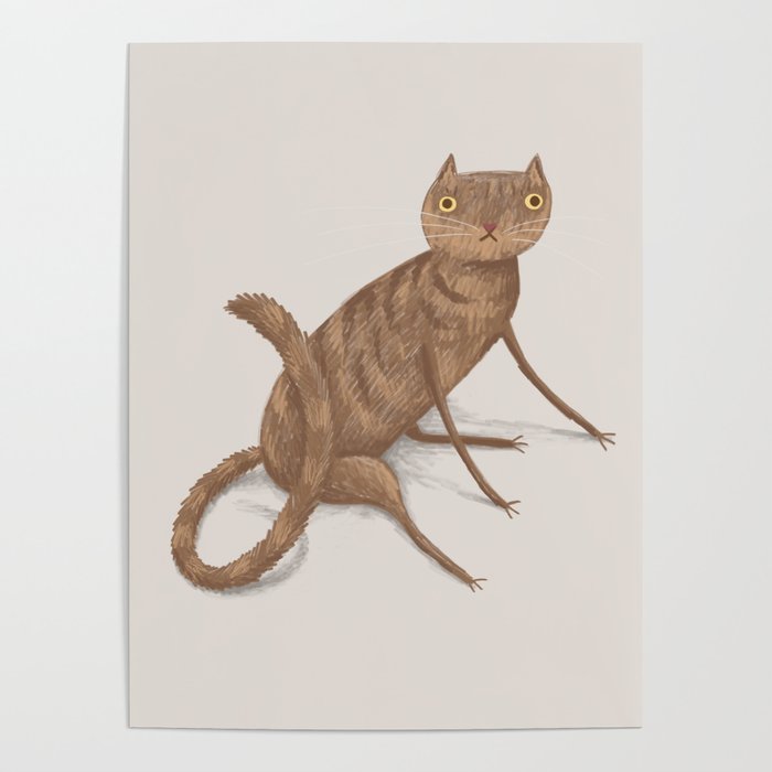 Gangly Cat Poster By Sophie Corrigan Society6