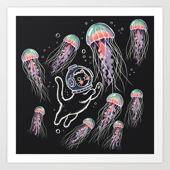 jellyfish background drawing