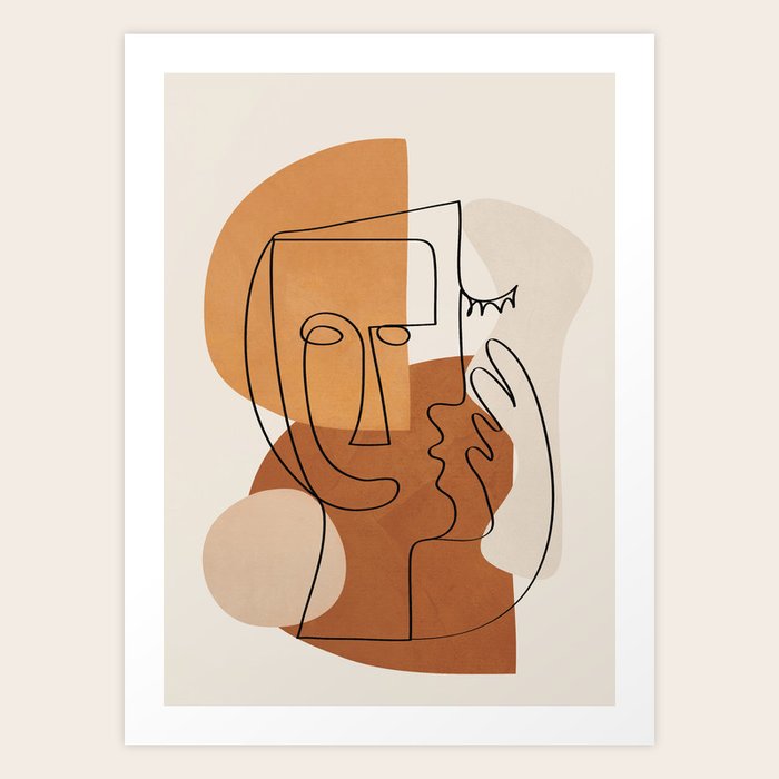 abstract face prints