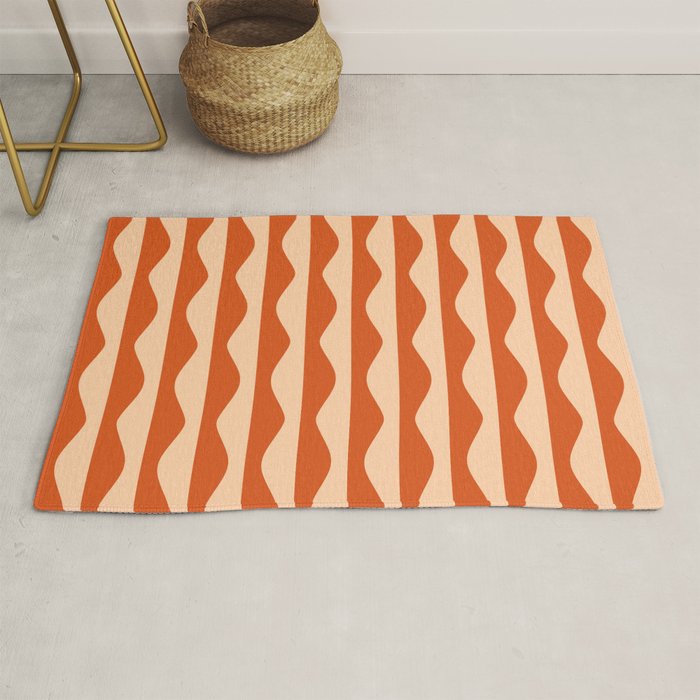 peach pattern rug