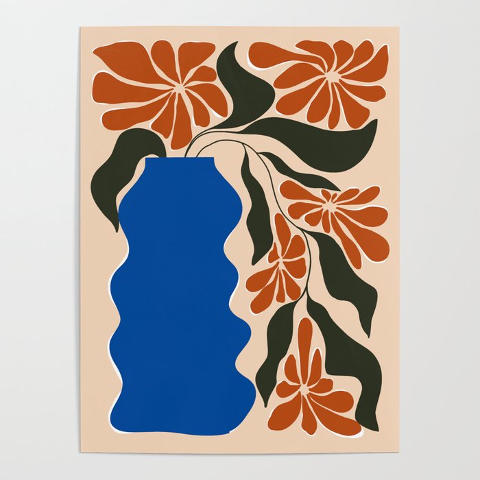 Tropical flower pot Poster by Miho | Society6