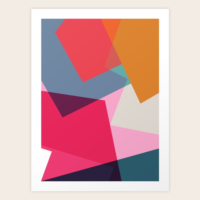 Geometric Abstract 01 Art Print by The Old Art Studio | Society6