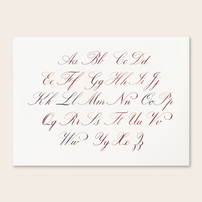 Copperplate Font Alphabet