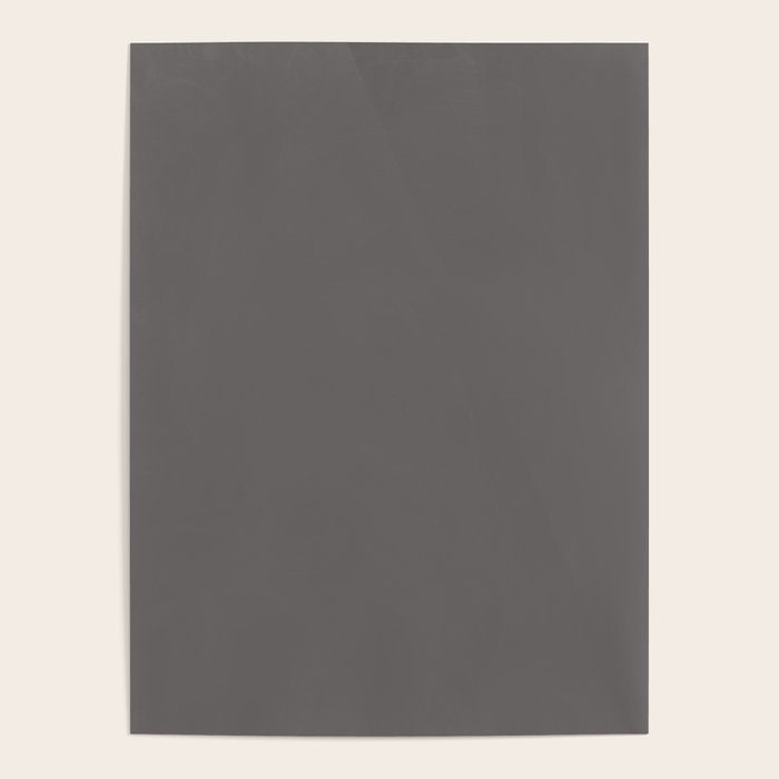Solid Ash Grey Html Color Code 666362 Poster By PodArtist Society6
