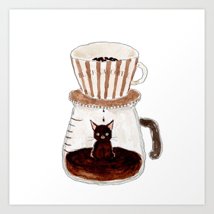 coffee cat artwork