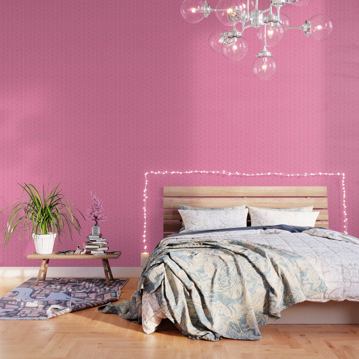 hot pink pattern wallpaper