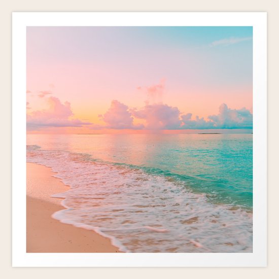 Beautiful: Aqua, Turquoise, Pink, Sunset Relaxing, Peaceful, Coastal ...