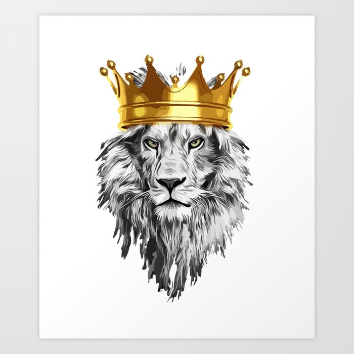 how to draw a lion with a crown