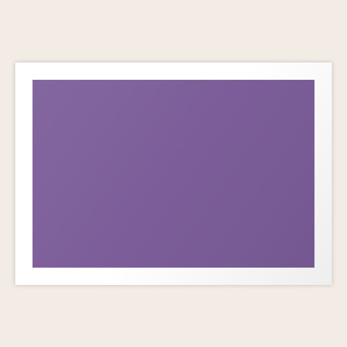 Solid Color Pantone Chive Blossom 18-3634 Purple Art Print by Simply ...