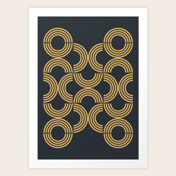 Deco Geometric 01 Art Print by The Old Art Studio | Society6
