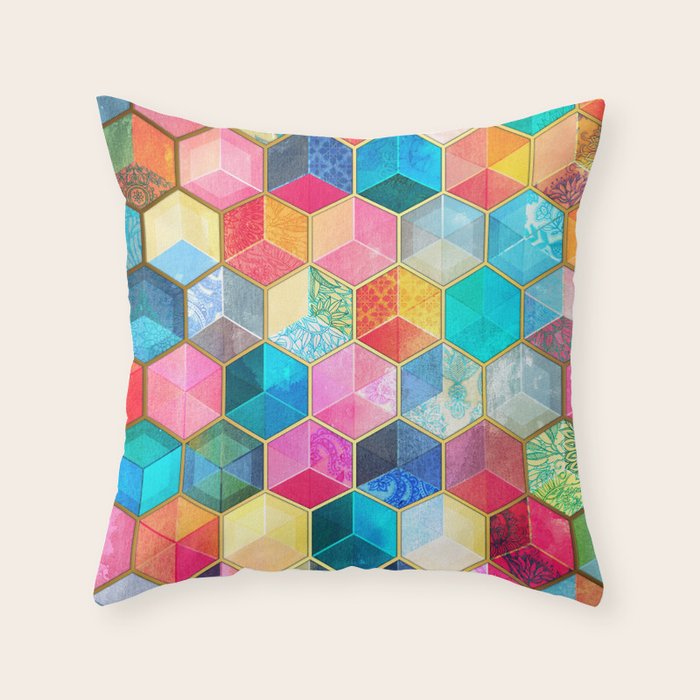 honeycomb pattern cushion