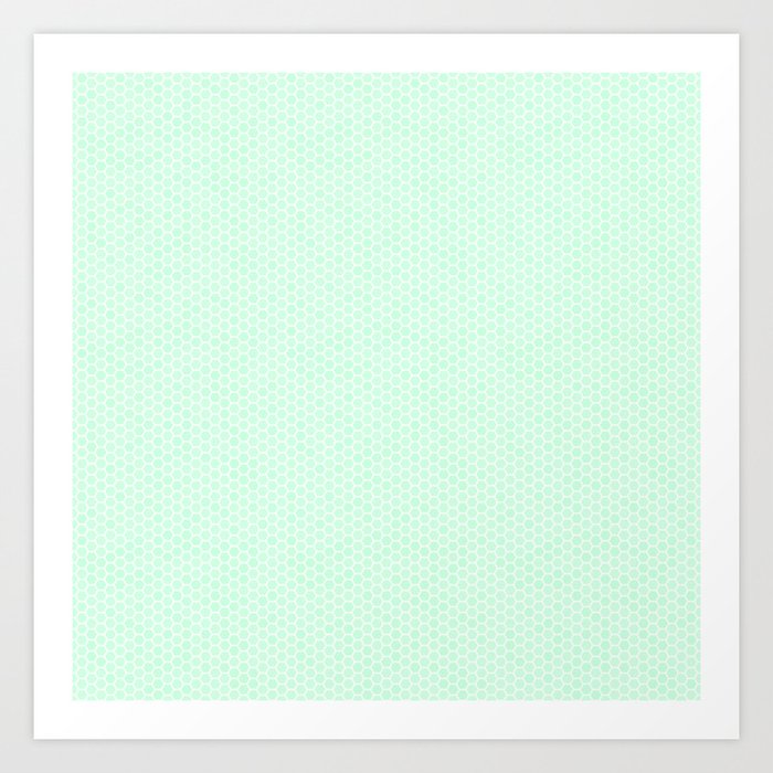Large Mint Green Honeycomb Bee Hive Geometric Hexagonal Design Art ...