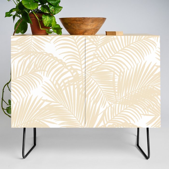 palm tree pattern credenza