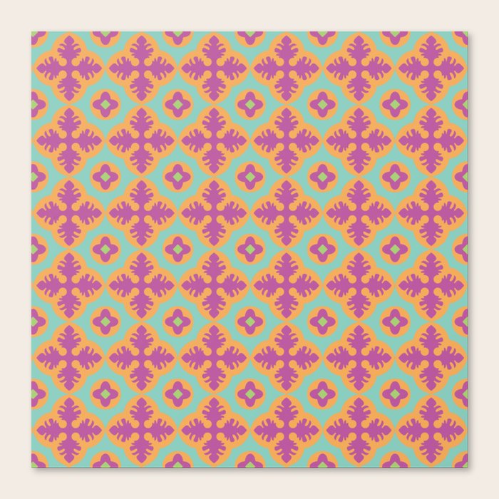 Traditional tile pattern Canvas Print by Little Dean | Society6