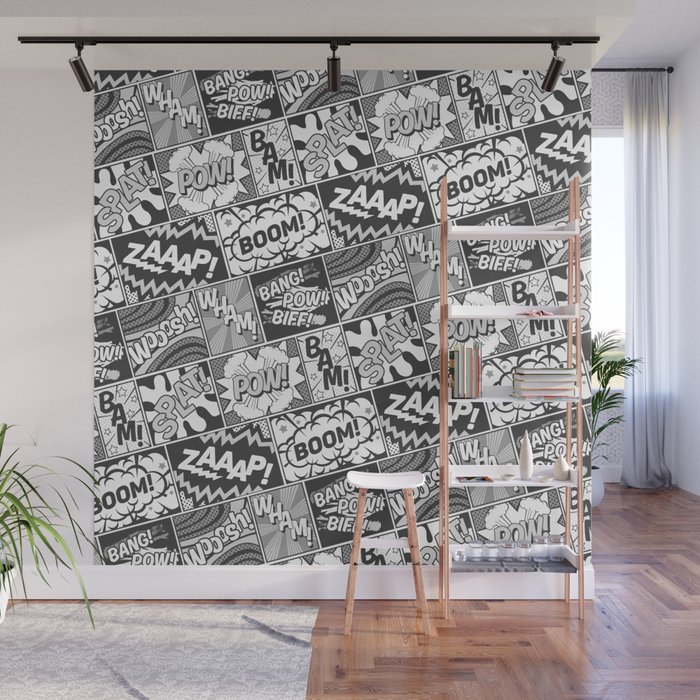 superhero wall mural