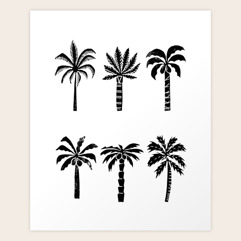 Linoleum Tree Prints