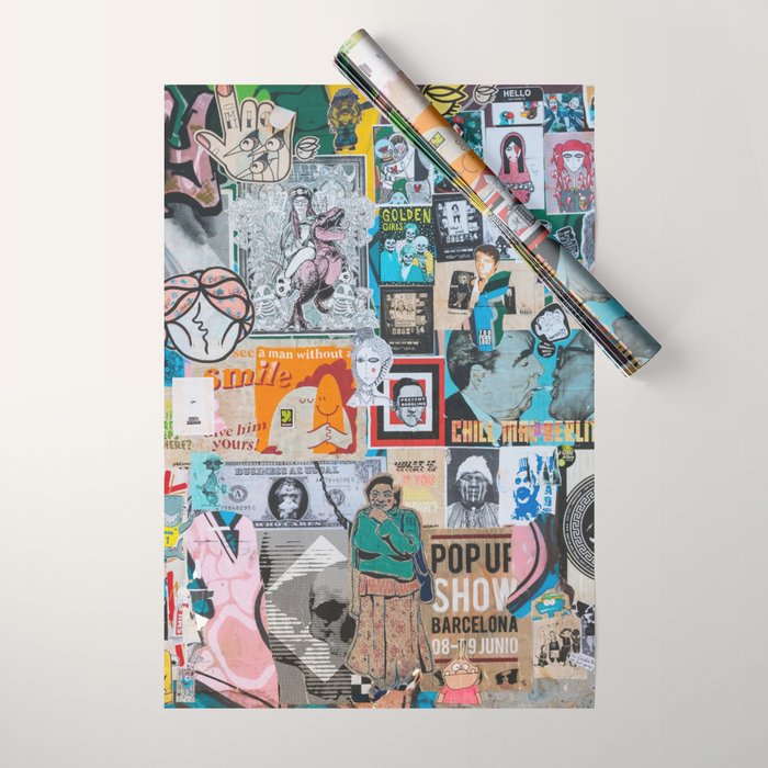 Sticker and graffiti wall background 6 - Berlin street art photography ...