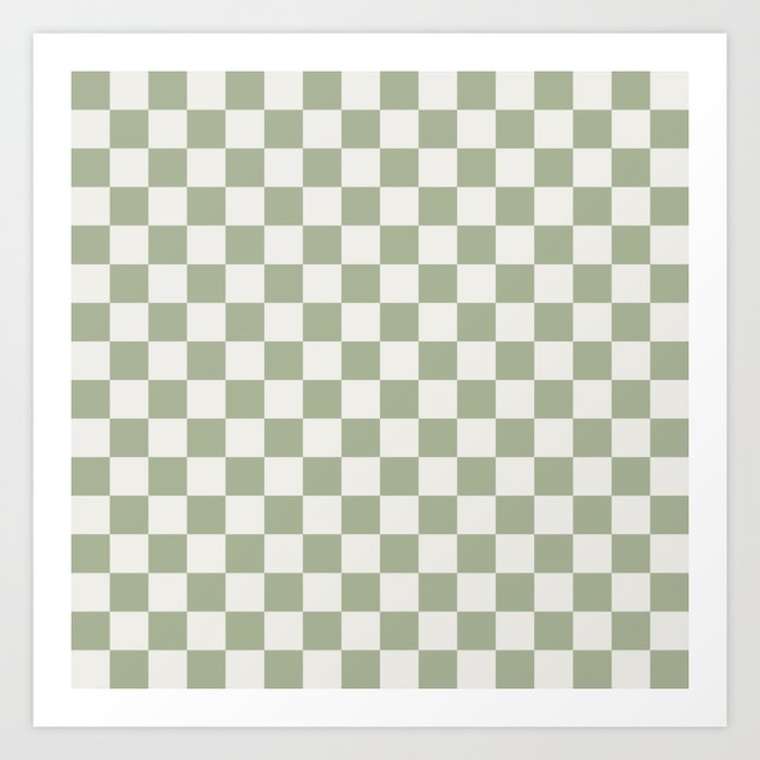 green checkered print background