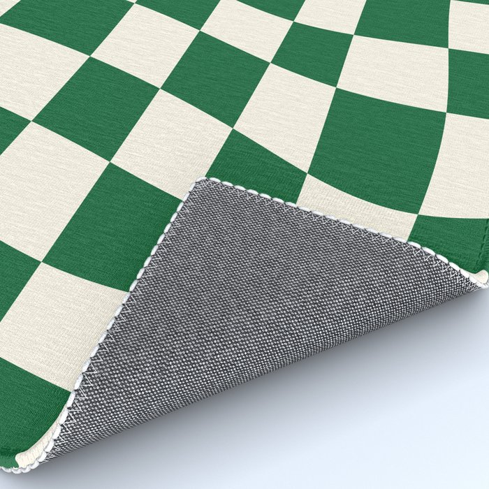 wavy checkered pattern rug