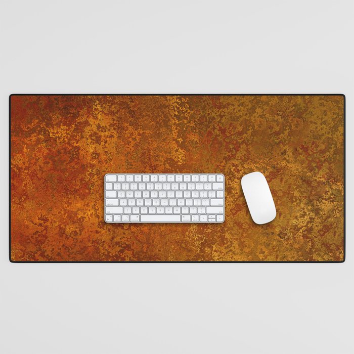 Vintage Copper Rust, Minimalist Art Desk Mat by Megan Morris | Society6