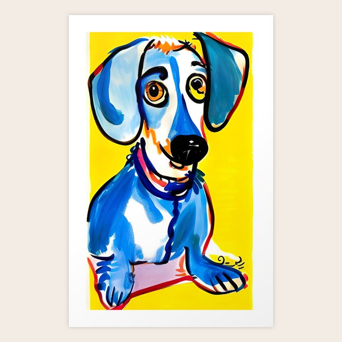 Abstract Dog Drawing