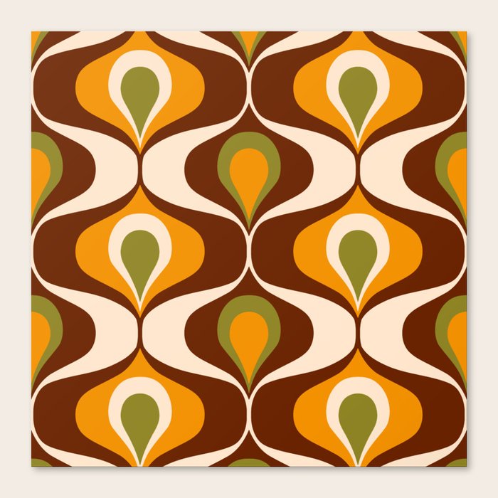 70s patterns orange