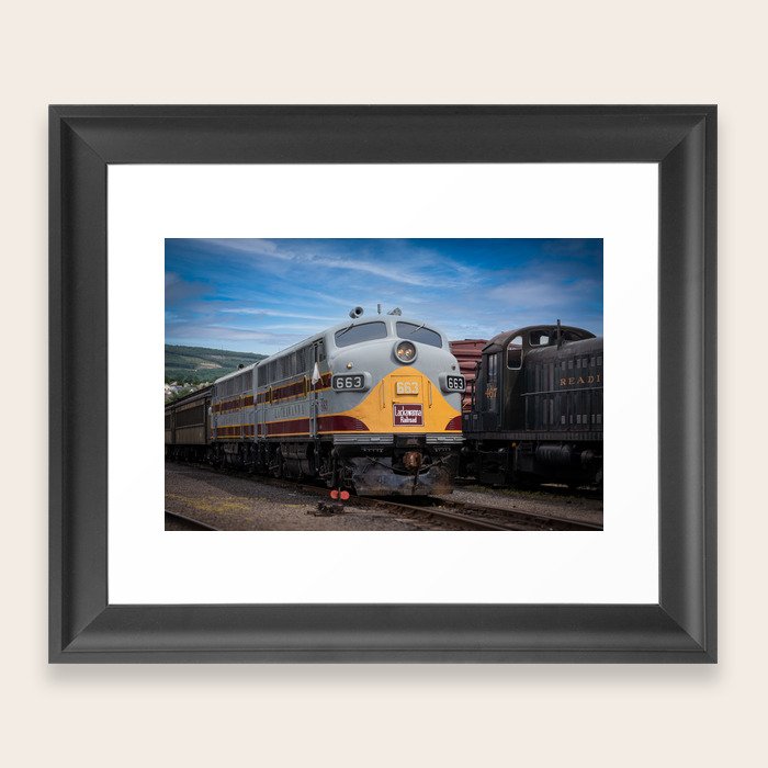 Lakawana Railroad 663 Delaware Lackawanna & Western F3A Framed Art Print by Enzwell Artworks ...