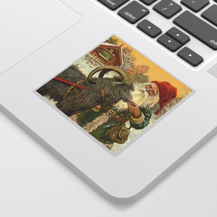 “The Sled Goat” by Jenny Nystrom Sticker by Patricia | Society6