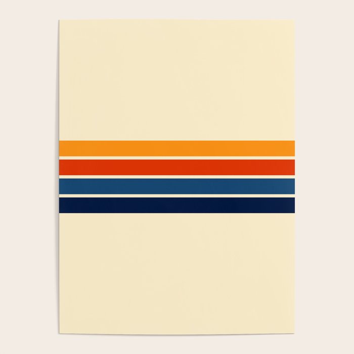 Classic Retro Stripes Poster by AlphaOmega | Society6