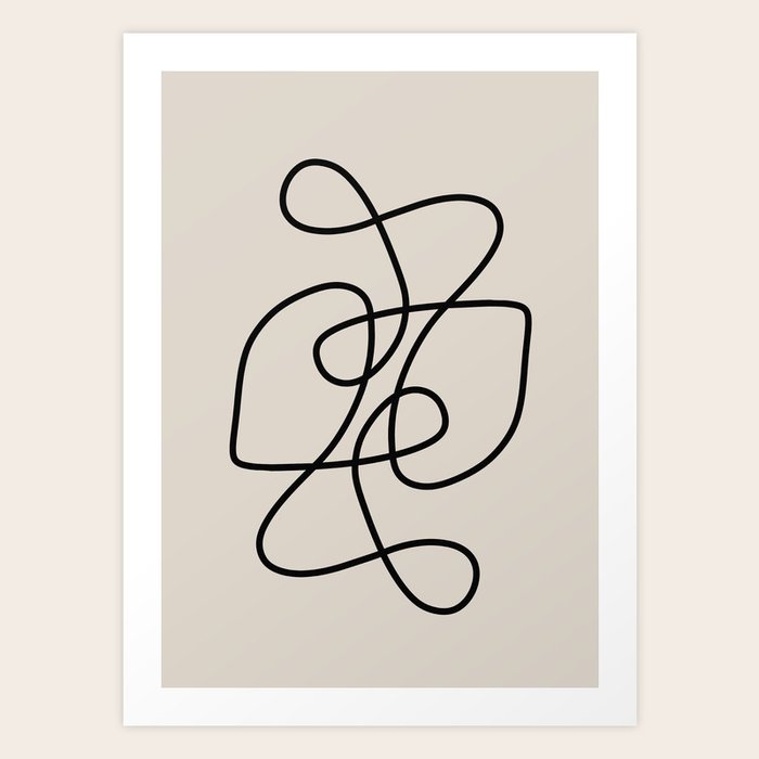 Modern Line Art Art Print by The Miuus Studio | Society6