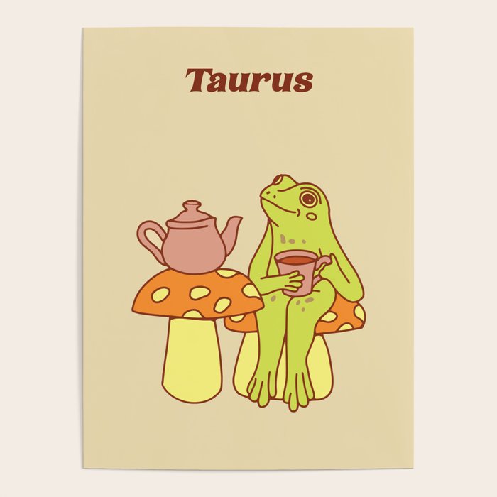 Taurus Frog Poster by Kira | Society6