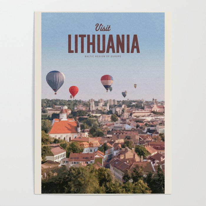 Visit Lithuania Poster by Mercury Club | Society6
