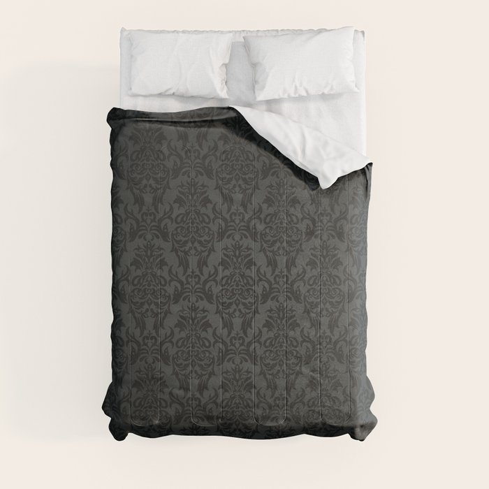 black damask comforter