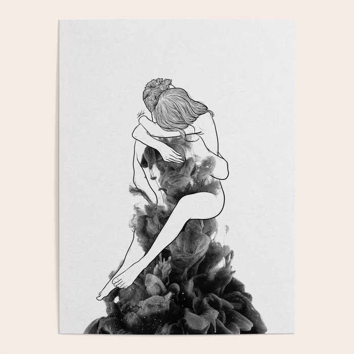 I find peace in your hug. Poster by Muhammed Salah | Society6