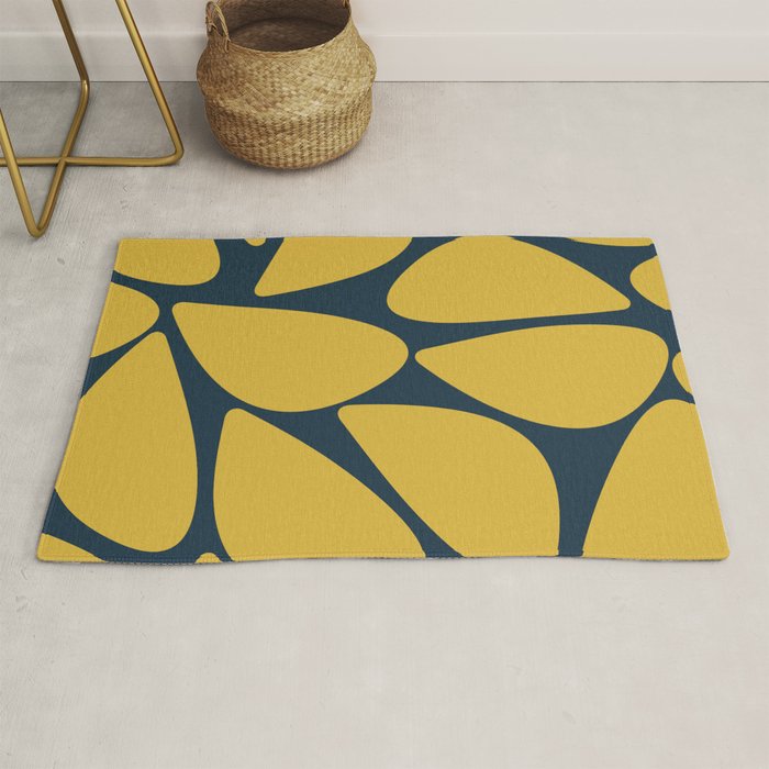 light yellow patterned rug