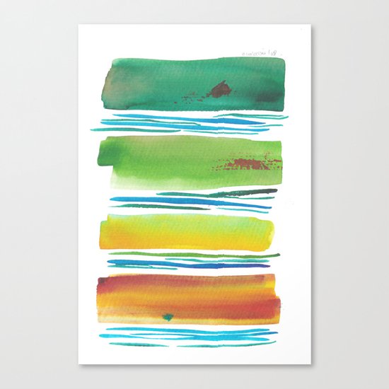 181026 Lines & Color Block 1 | Watercolor Abstract | Modern Watercolor ...