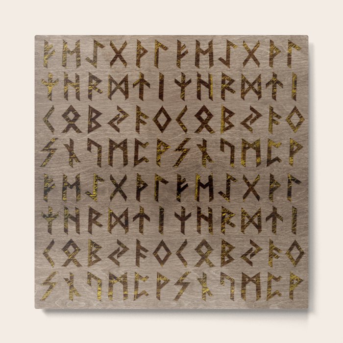 Ancient Celtic Runes Alphabet pattern Metal Print by Creativemotions ...