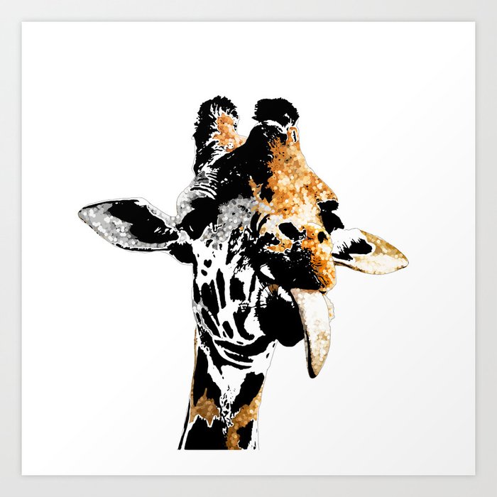 Abstract Giraffe Painting