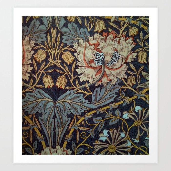 William Morris floral design, William Morris design Art Print by Faris ...