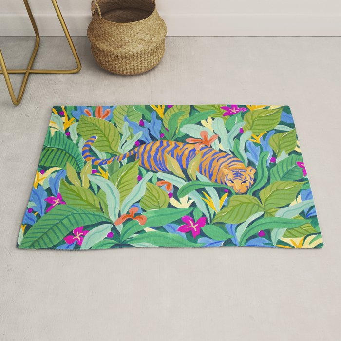 jungle pattern rug